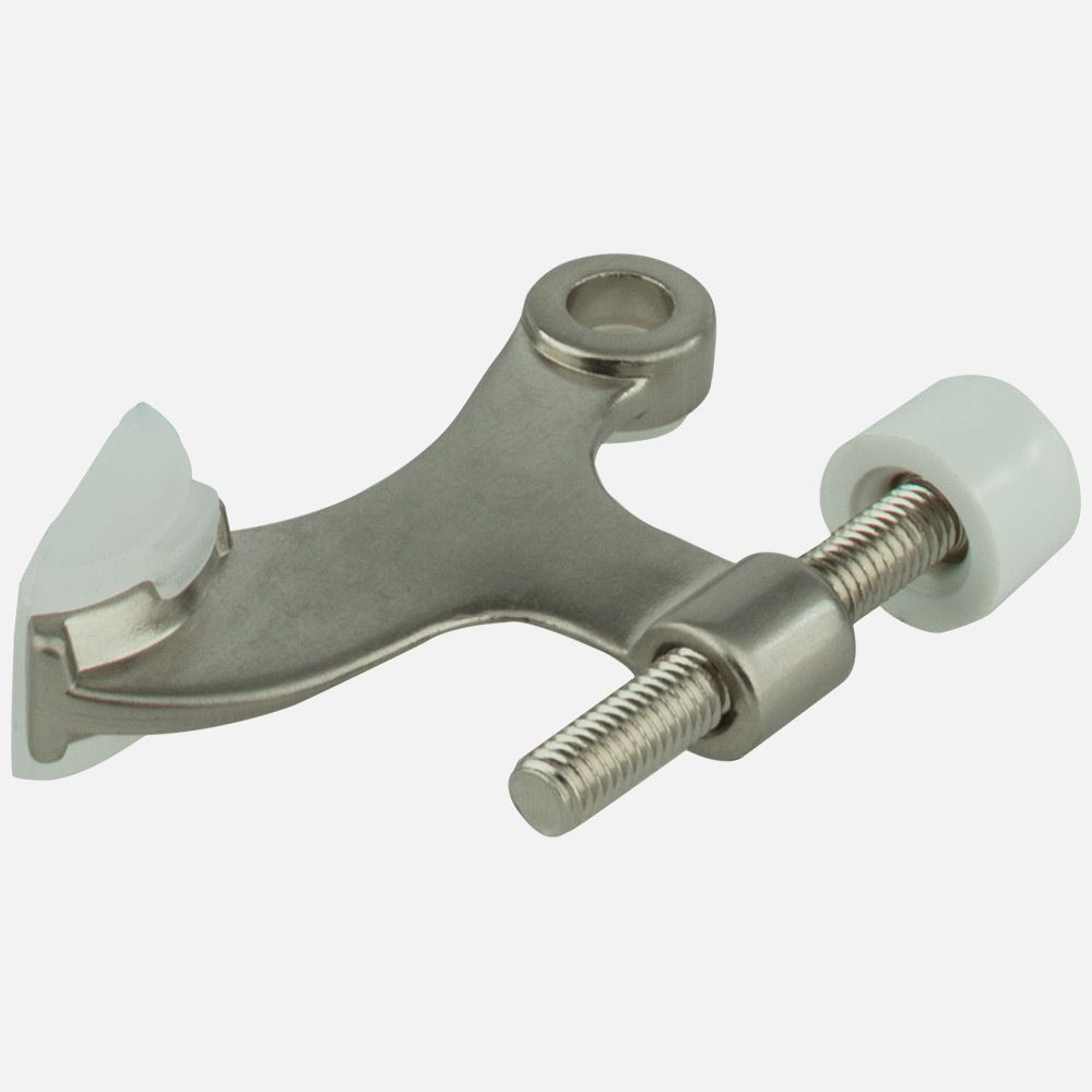 Kasaware Hinge Pin Door Stop with Adjustable Pad, 2-pack Satin Nickel ...